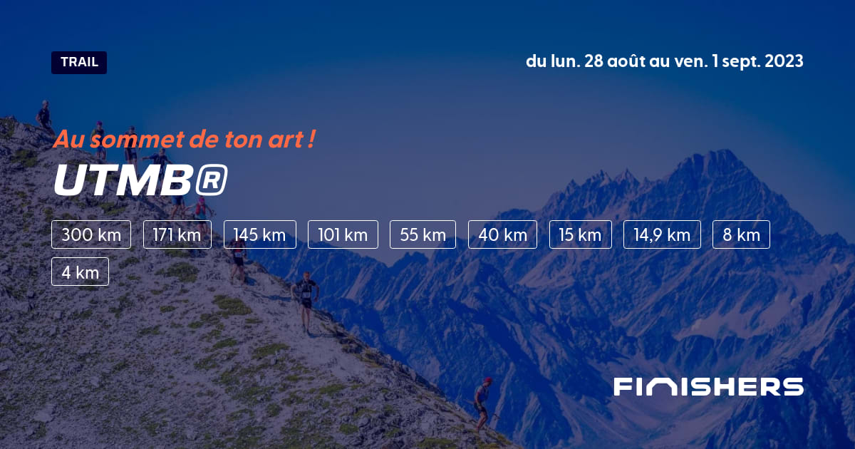 🏃 UTMB® 2023 - Parcours, inscriptions & résultats | Finishers