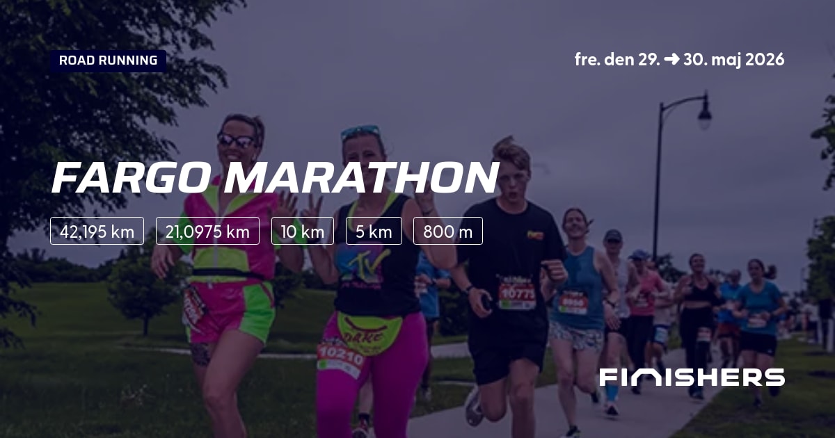 🏃 Fargo Marathon 2026 - Rute, tilmelding og resultater | Finishers