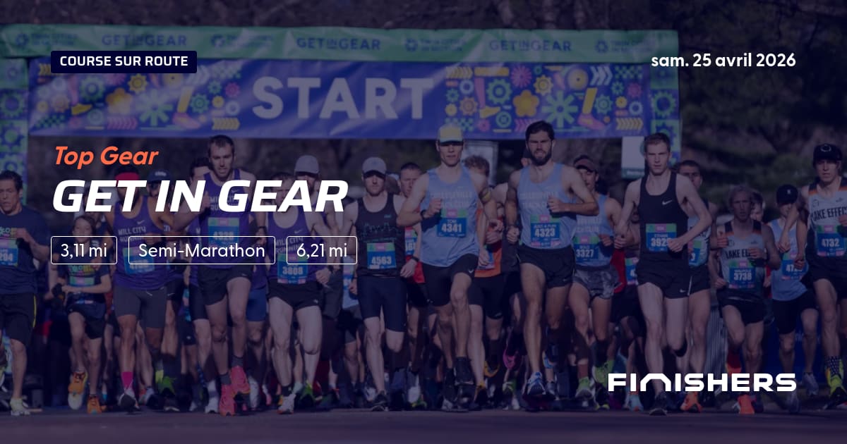 🏃 Get in Gear 2026 - Parcours, inscriptions & résultats | Finishers