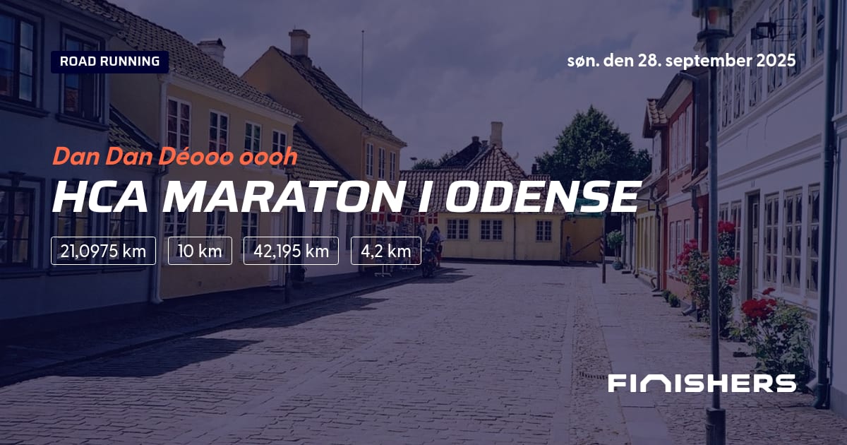 🏃 HCA Maraton i Odense 2025 - Rute, tilmelding og resultater | Finishers