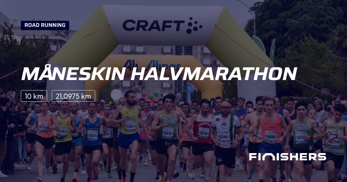 🏃 Måneskin Halvmarathon 2026 - Rute, tilmelding og resultater | Finishers