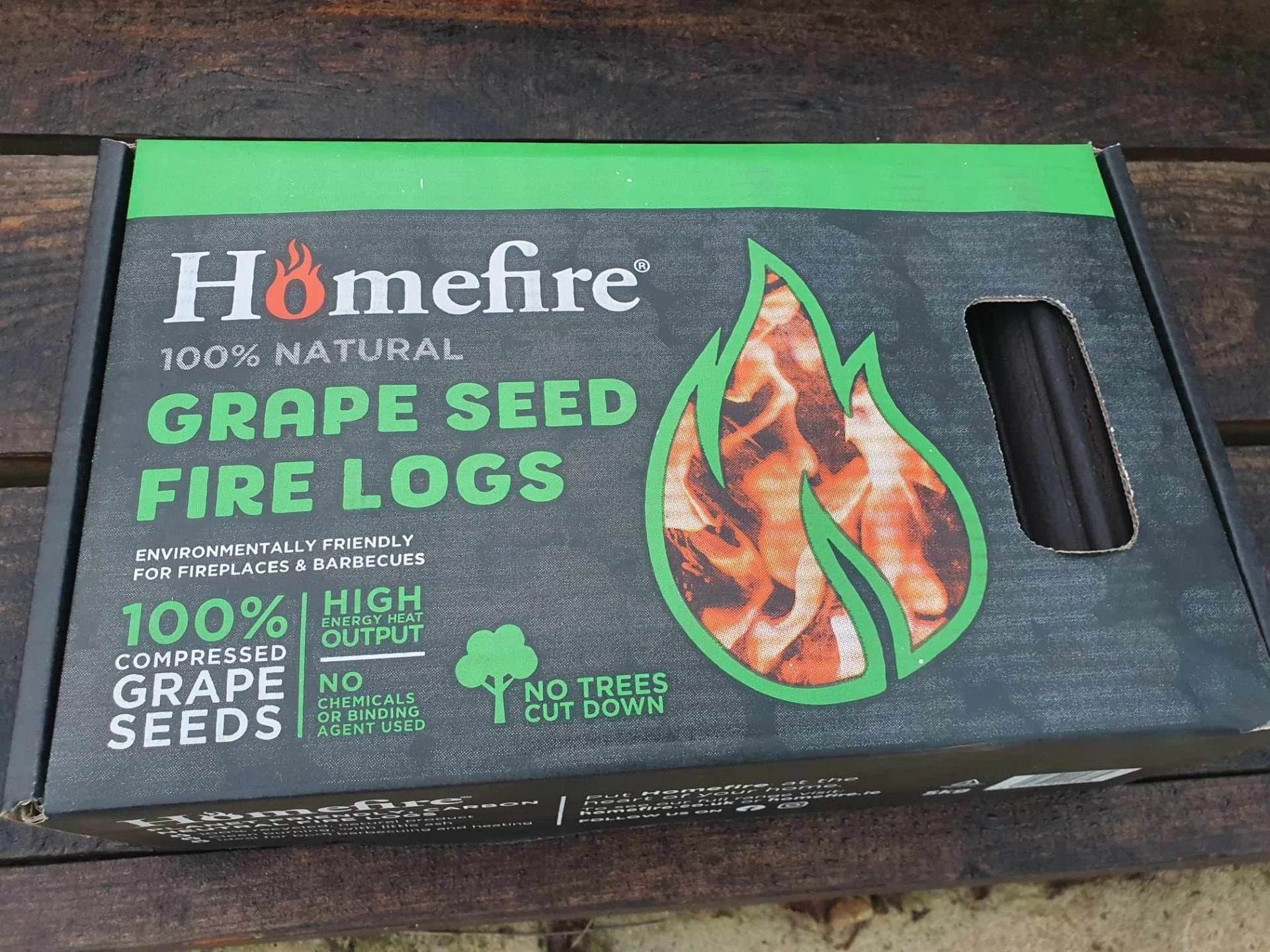 Grape Seed Fire Logs - Lolas Logs