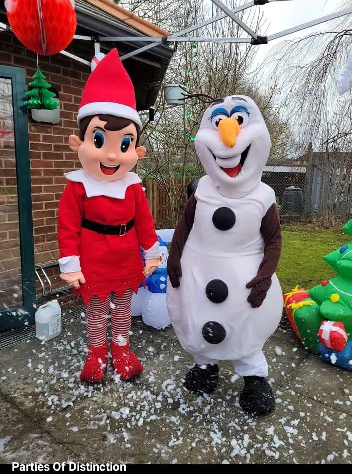 Elf And Olaf Mascot - Parties of Distinction