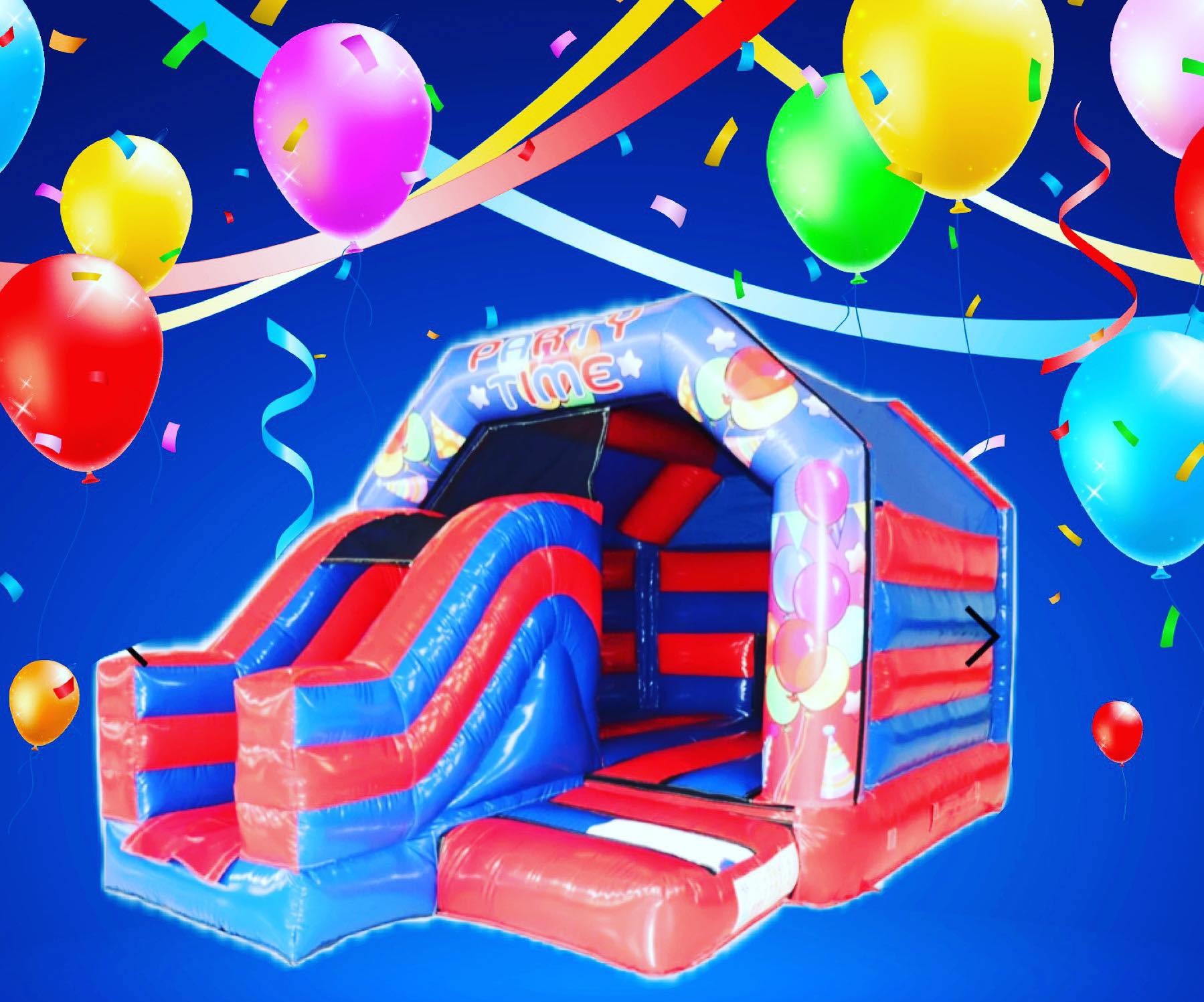 12ft X 18ft Red And Blue Party Time Combi Castle - AA Castles and ...