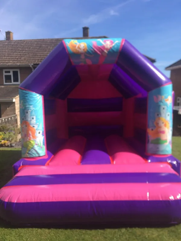 Pink And Purple Mermaid Castle - Bellyflops Amusements Hire | Bouncy ...