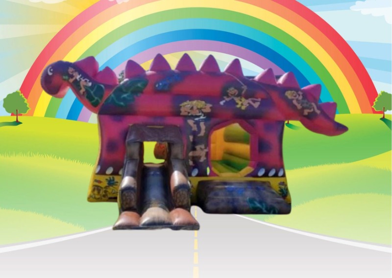 3d Jurassic Dinosaur Castle With Slide - Bouncy Castle Hire Dungannon