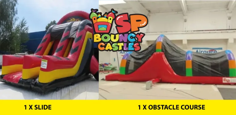 Obstacle Course And Slide Package - SP Bouncy Castles | Bouncy Castle ...
