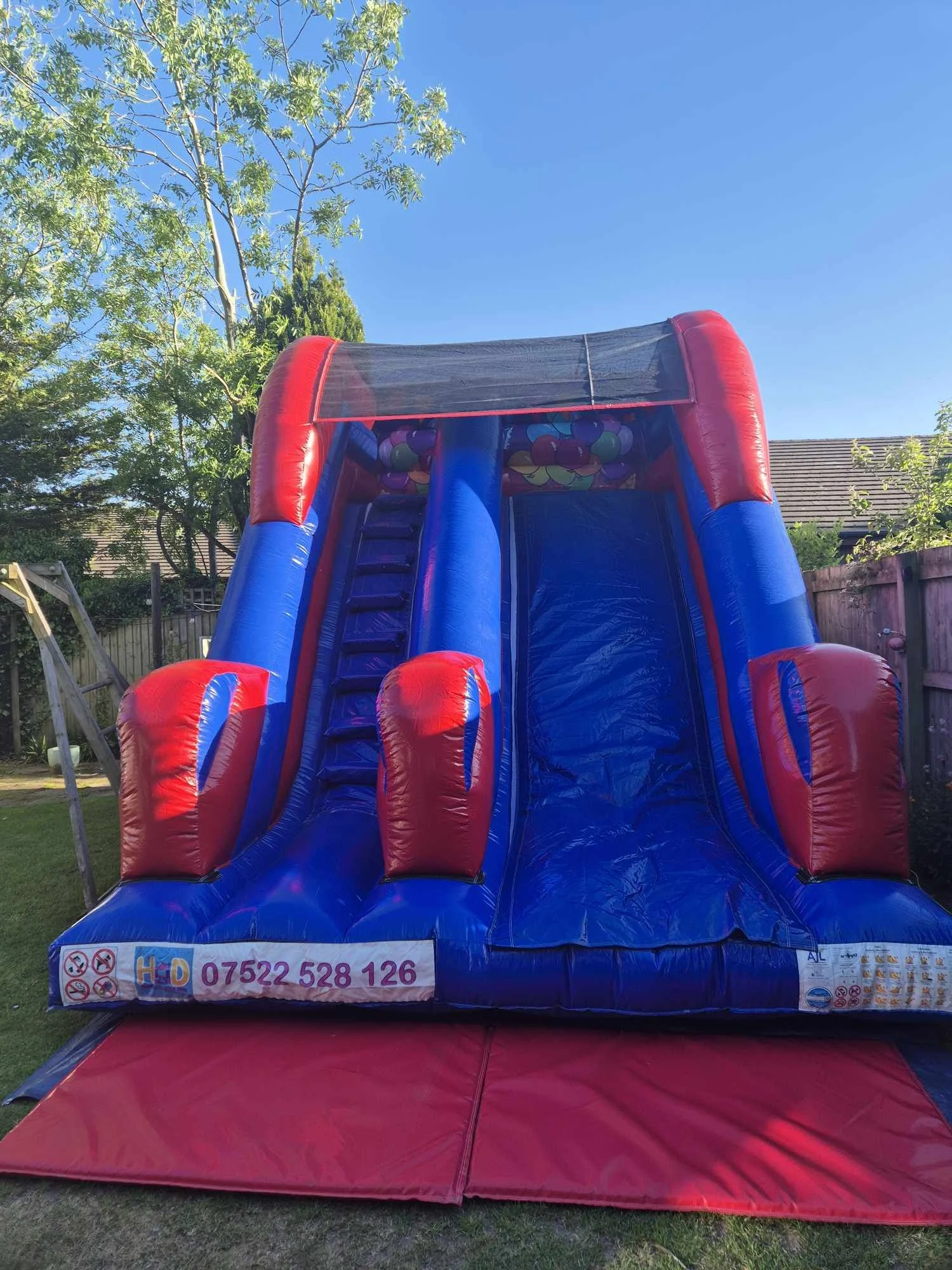 8ft Party Time Platform Slide - HD Bouncy Castle Hire