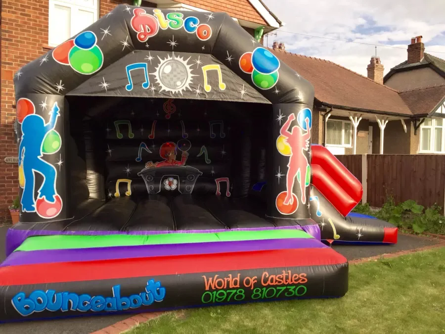 Disco Castle & Slide - Bounce About Castle Hire, Wrexham, Chester ...