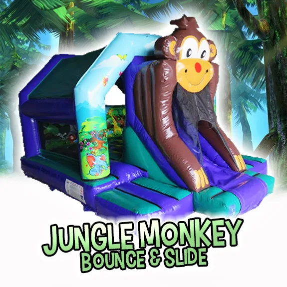 Jungle Monkey With Slide - Ashbourne Bouncy Castles