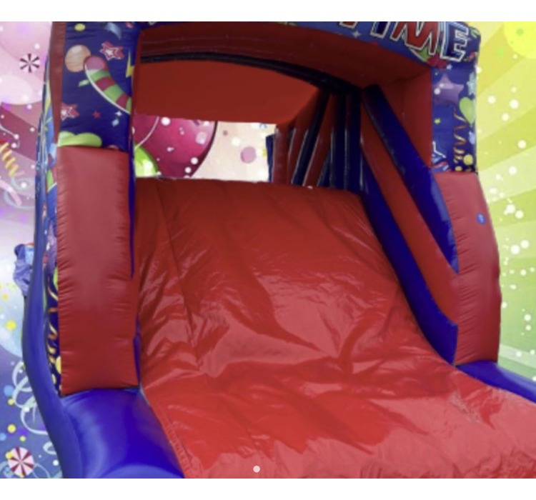 Party Time Up And Over Slide - Lets Go Bounce