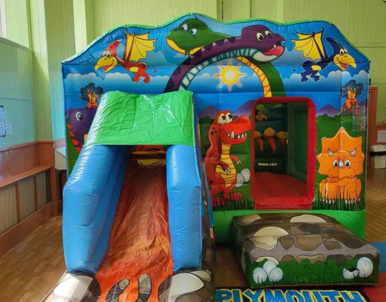 18ft X13ft Dinosaur Combi Castle In Dorset And Areas - Dorset Entertainment