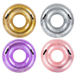 Inflatable Glitter Ring In 4 Assorted Colours (price Per One ...