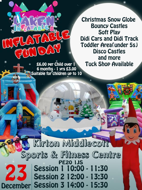 Inflatable Fun Day 23rd December 2019 Bouncy Castle, Hot Tub & Soft ...