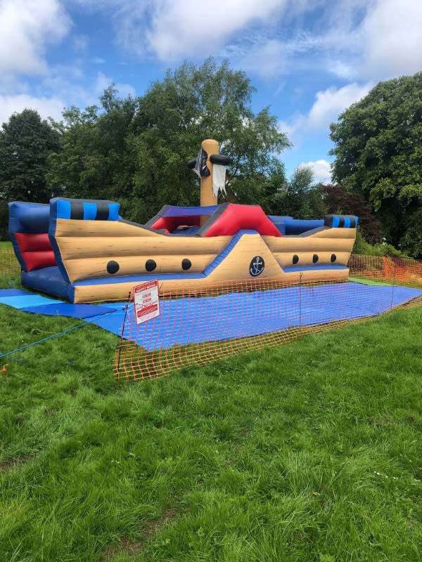 30ft X 12ft Pirate Ship Obstacle Course - JMH Leisure | Bouncy Castle ...