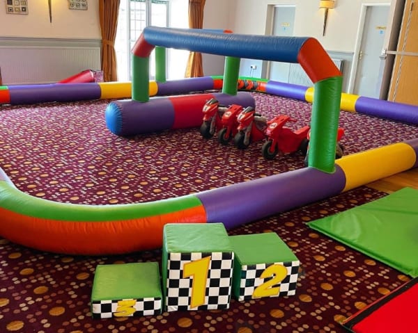 Inflatable Race Track - Tilly Tots Softplay Hire | Soft Play Hire ...