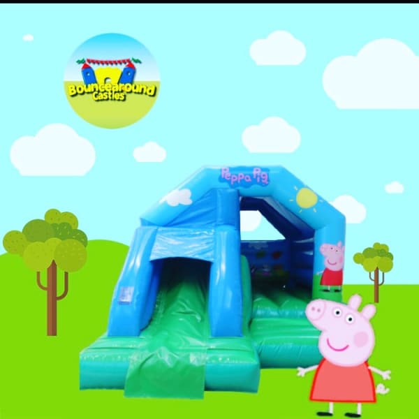 Peppa Pig Bounce And Slide Bouncearound Castles, Inflatable ...