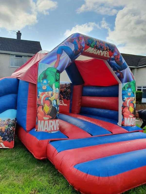 Marvel Castle With Slide Bouncy Castle Hire | Bangor, Newtownards ...