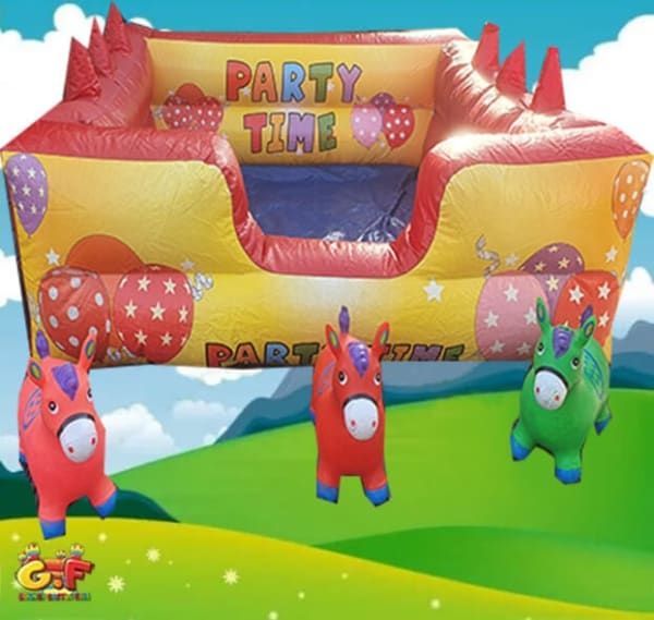 Yellow And Red Inflatable Ball Pool 8x8ft - GF Bouncy Castles