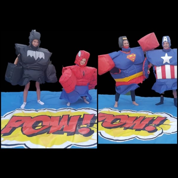 Superhero Adult Childrens Sumo Suits - Riviera Events