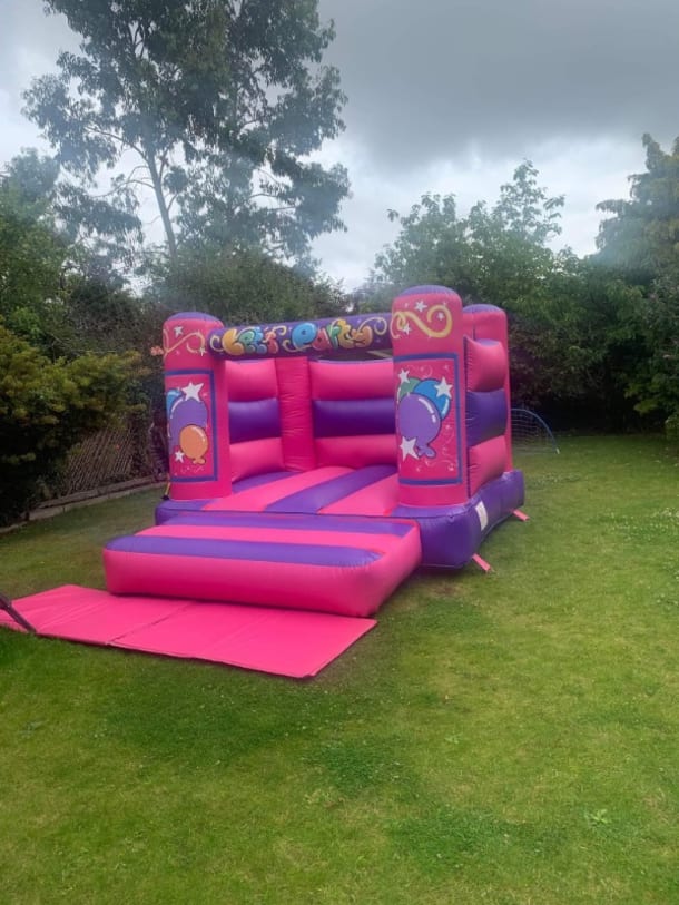 Pink And Purple Castle - Tiny Tots Inflatables