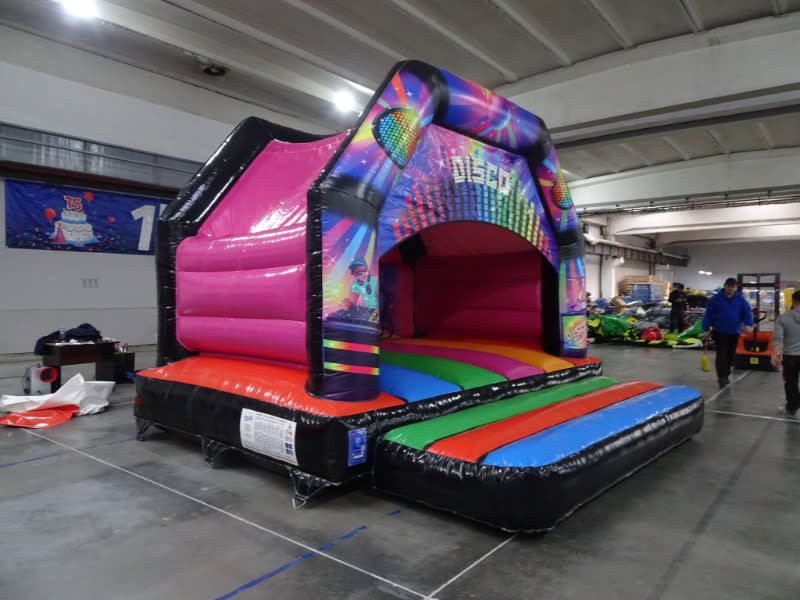 Adult Disco Bouncy Castle Coloured