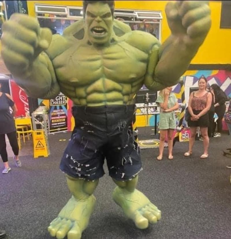 Hulk Mascot Hire - Inflatable & Mascot Hire in Bradford, Leeds, Halifax, Dewsbury, and Batley