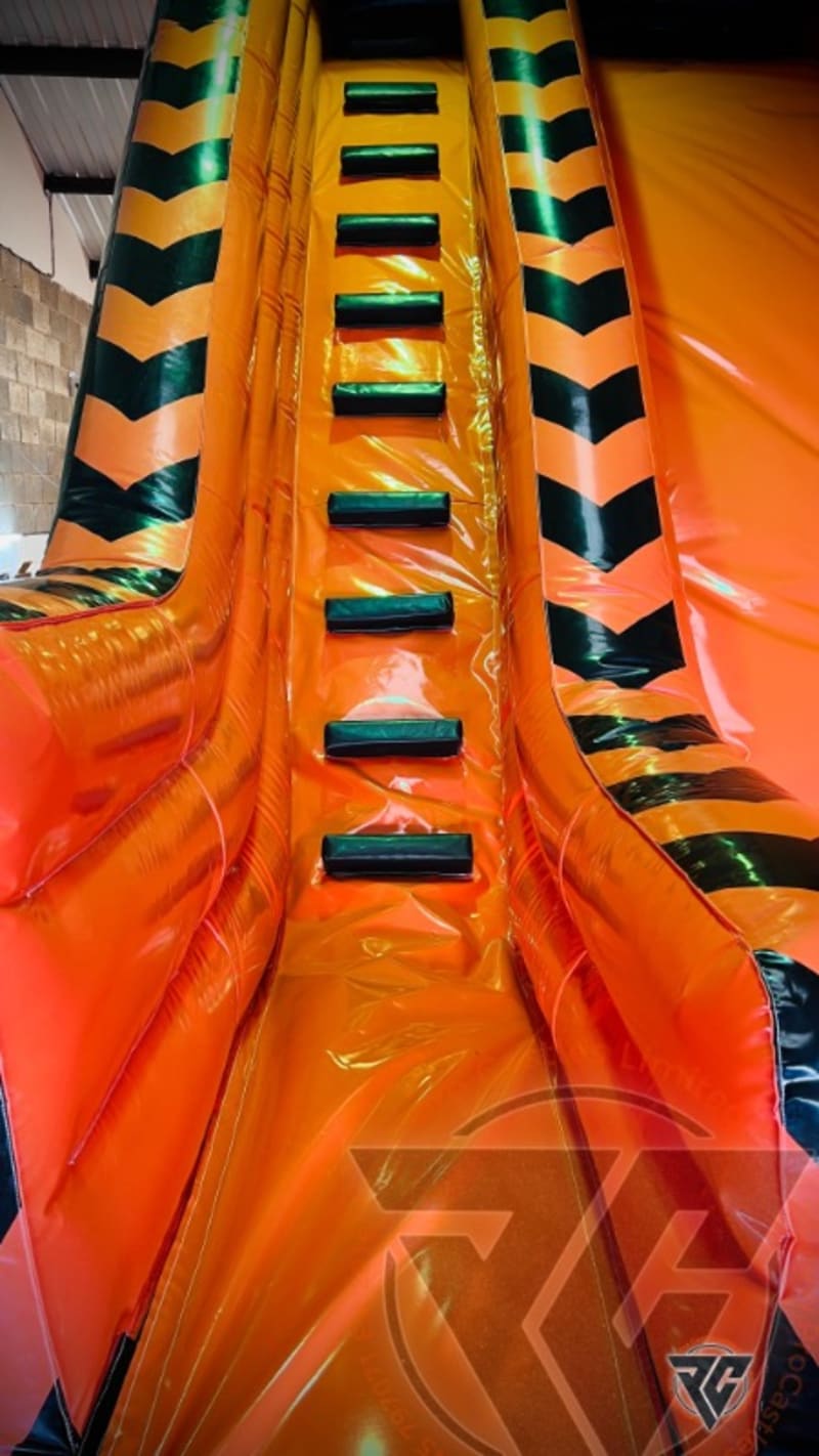 12ft Black And Orange Platform Slide - Pro Castles | Specialist in ...