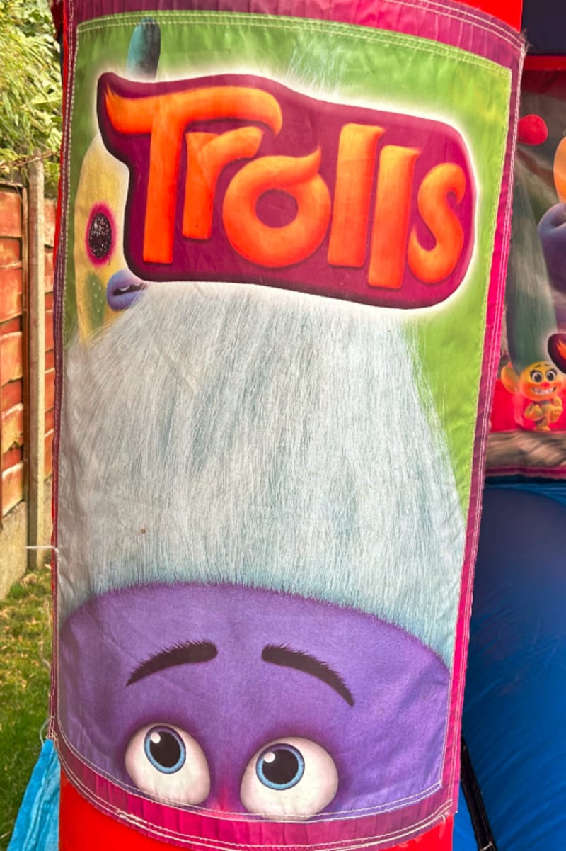 12ft X 12ft Blue And Red Castle - Trolls Theme - A Wibbly Wobbly Castle ...