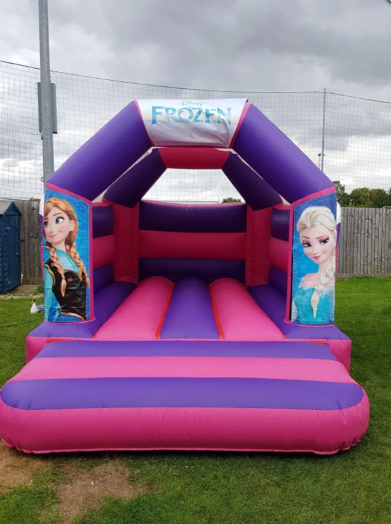 Pink And Purple Frozen Castle - Bouncy Castle Hire in Peterborough ...
