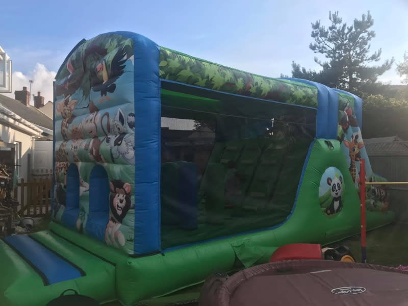 Jungle Obstacle Course - Island Castles | Inflatable Hire Guernsey