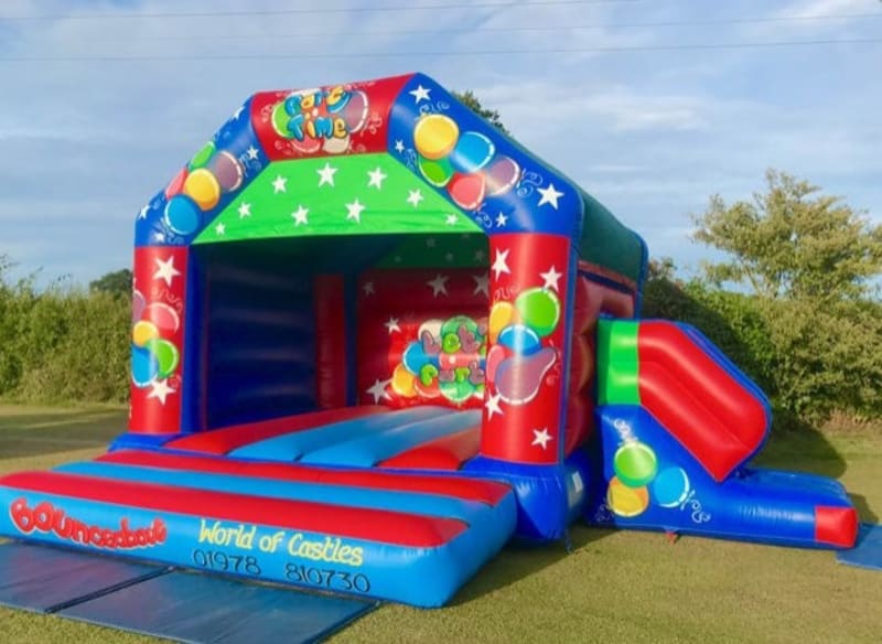 Adult Party Time Balloons Deluxe All Ages Bounce And Side Slide Castle ...