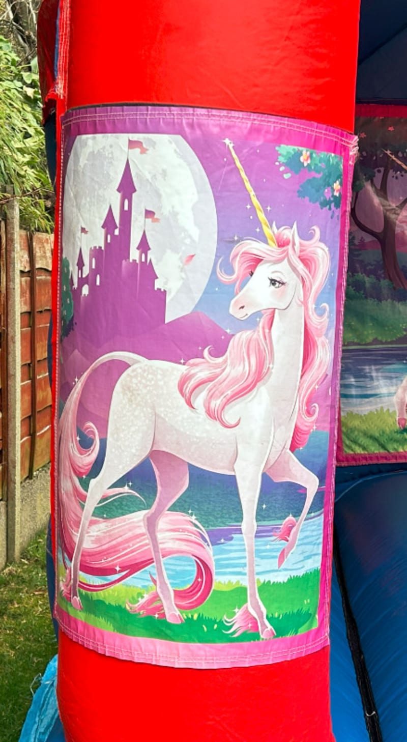 12ft X 12ft Blue And Red Castle -unicorns Theme - A Wibbly Wobbly ...