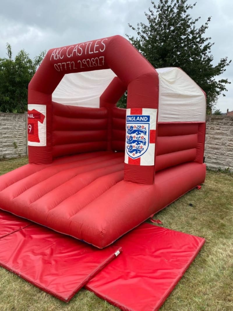 Football Themed Castle AC Bouncy Castles - bouncy castle hire mansfield ...