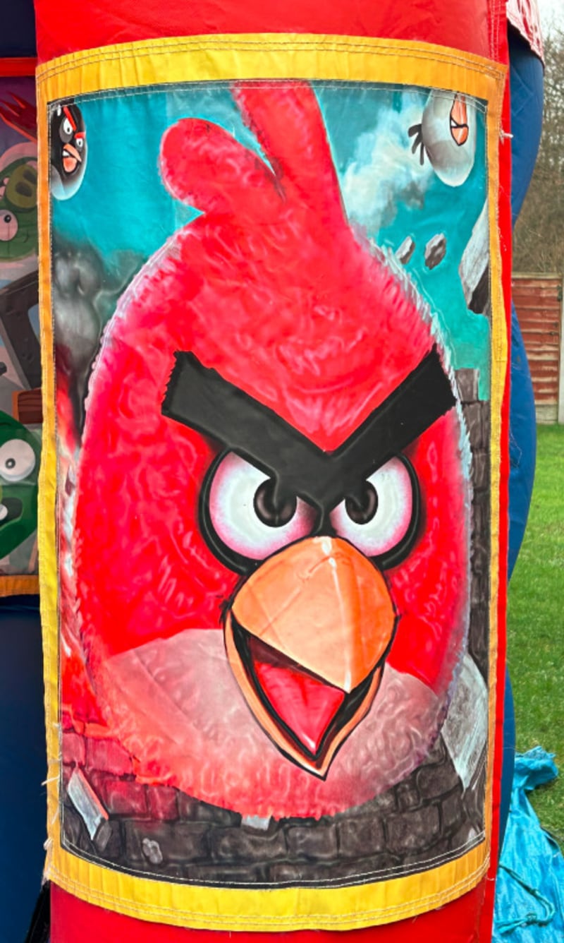 12ft X 12ft Blue And Red Castle - Angry Birds Theme - A Wibbly Wobbly ...