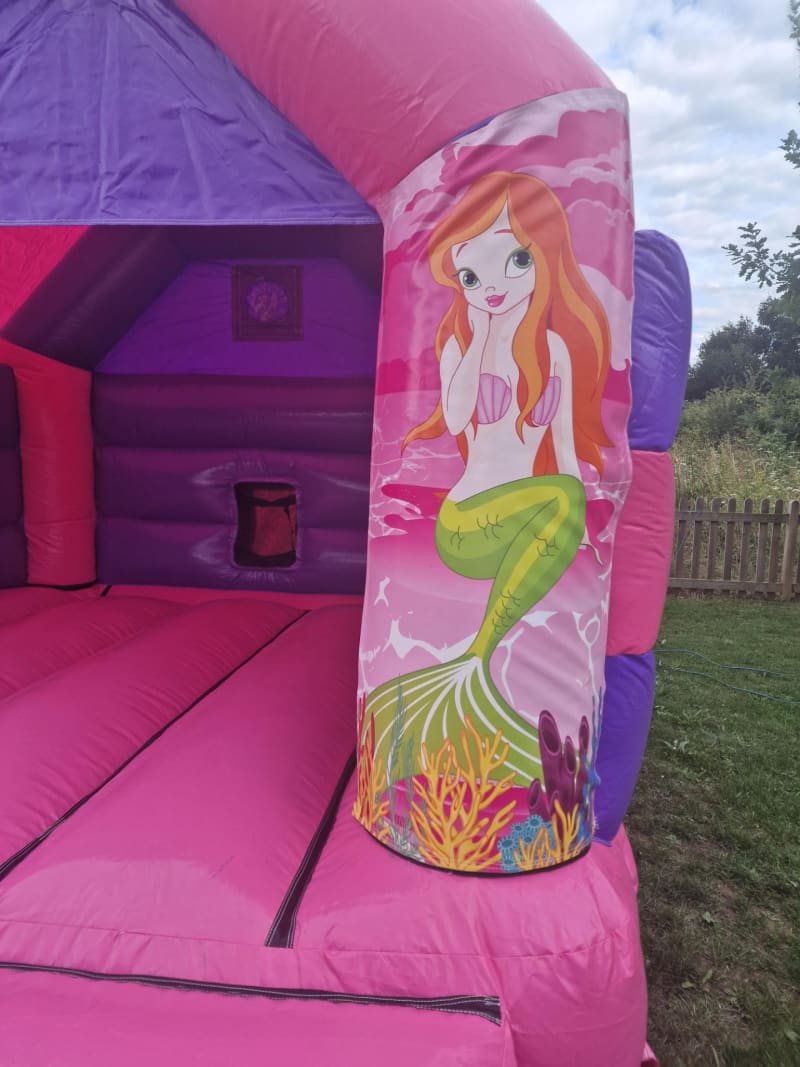 Pink Mermaids Bouncy Castle - Funday Kent