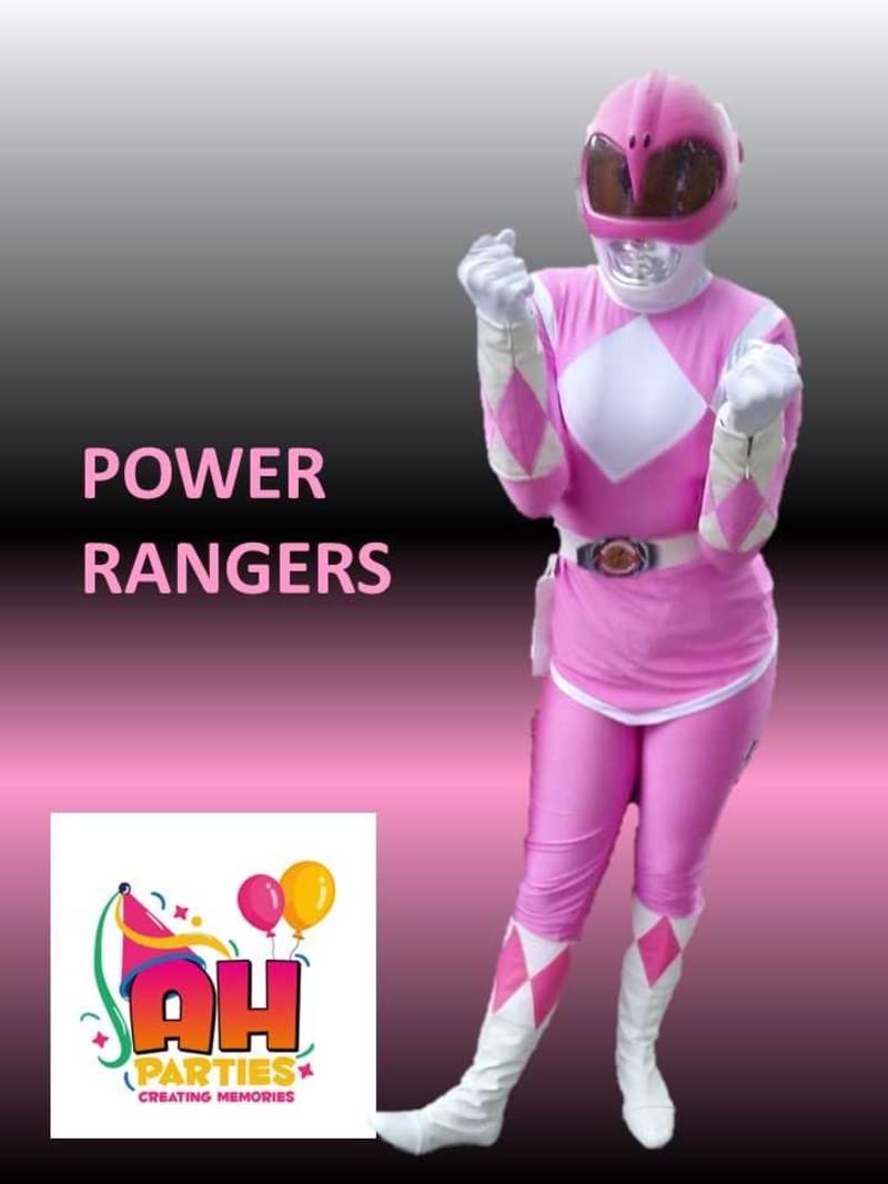 Pink Power Ranger Mascot - AH Parties