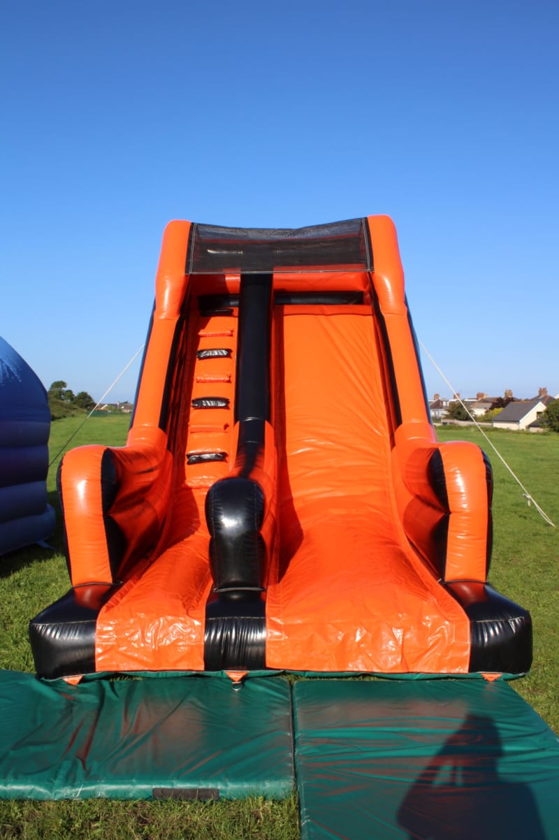 Black And Orange Slide-hire Bouncy Bees Bouncy Castle Hire