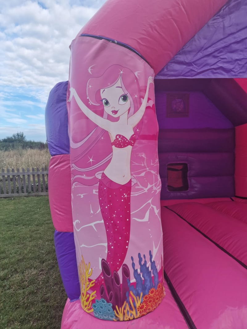 Pink Mermaids Bouncy Castle - Funday Kent