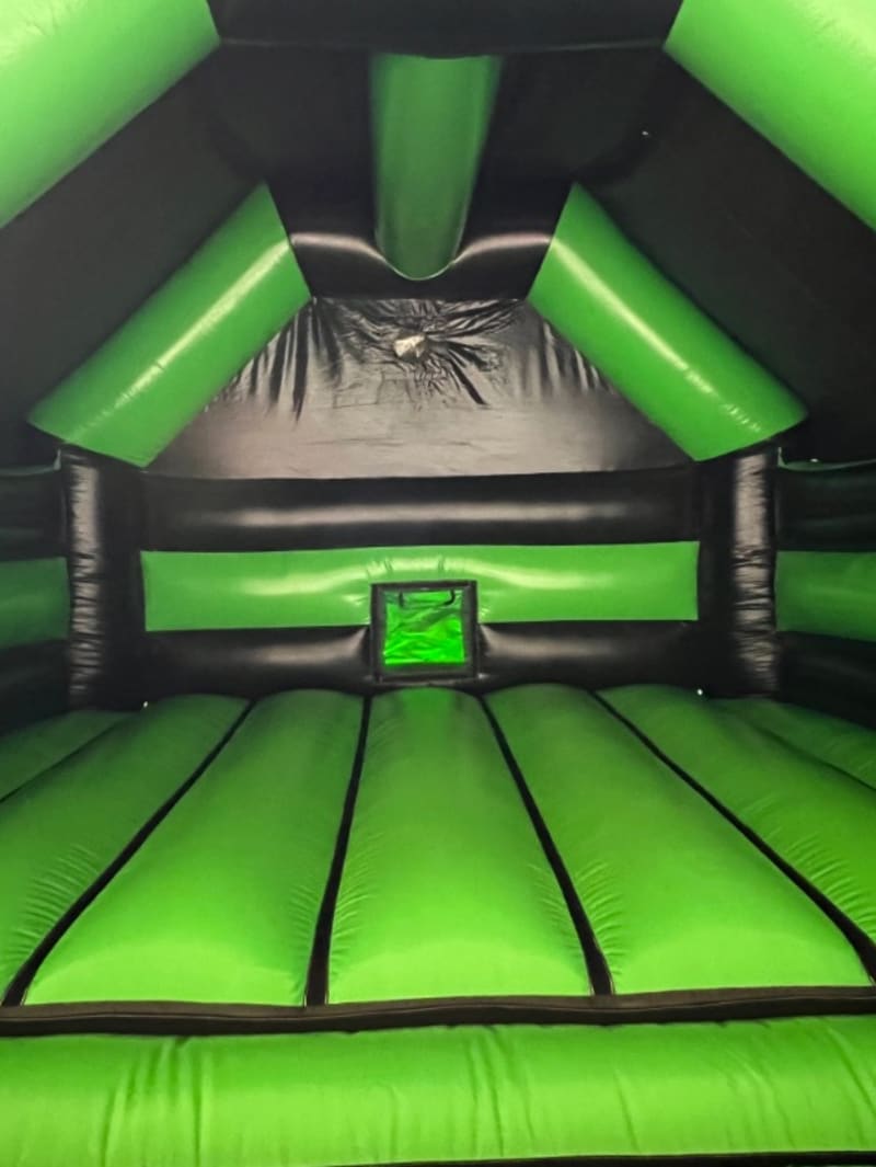 Black-and-green-bouncy-castle - Bouncy Castle and hot tub hire, based ...