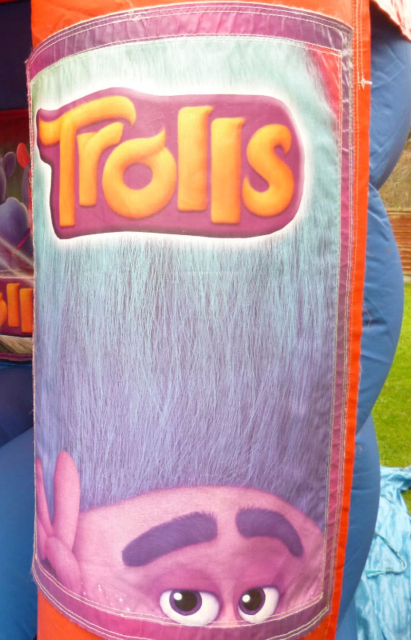 12ft X 12ft Blue And Red Castle - Trolls Theme - A Wibbly Wobbly Castle ...