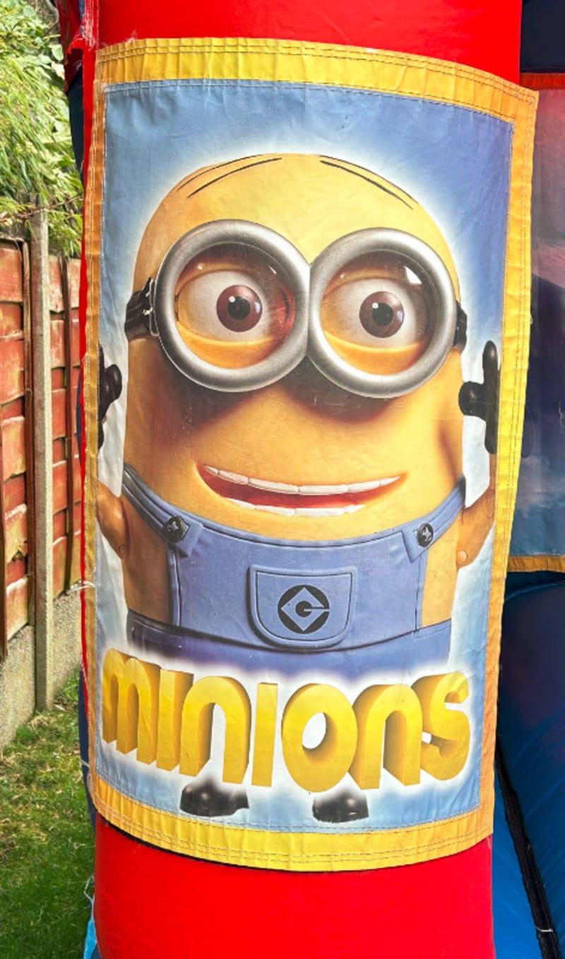 12ft X 12ft Blue And Red Castle - Minions Theme - A Wibbly Wobbly ...