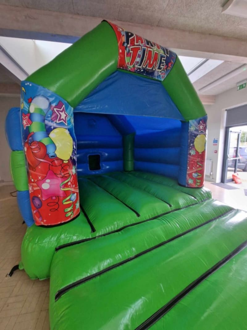 Party Time Green Bouncy Castle - Funday Kent