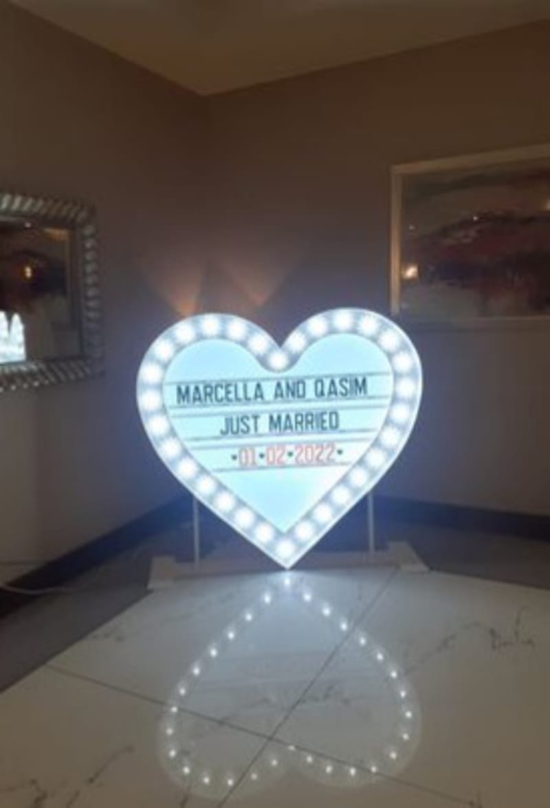 5ft Led Love Heart - Electric Party Hire