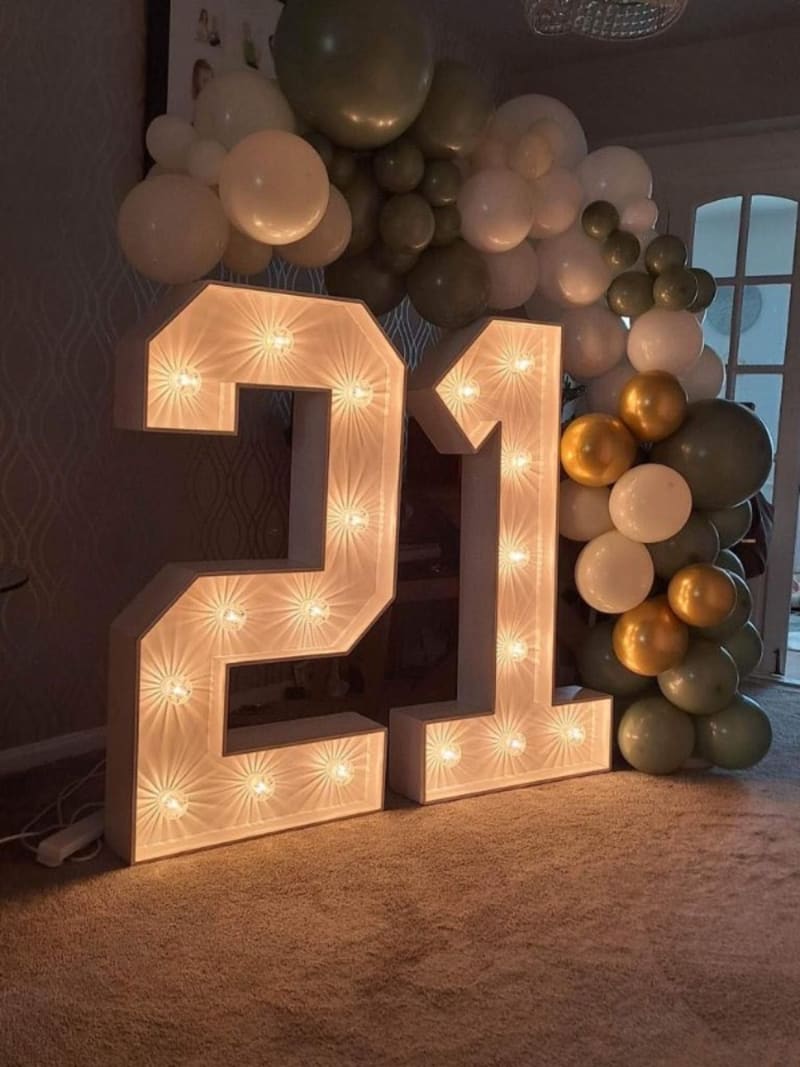 4ft Led Numbers - Tying Knots Event Dressing, Event Planners In ...