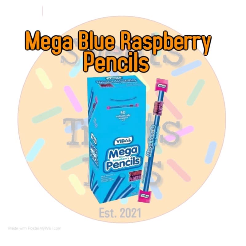 Mega Blue Raspberry Pencils - Sweets & Treats Diss
