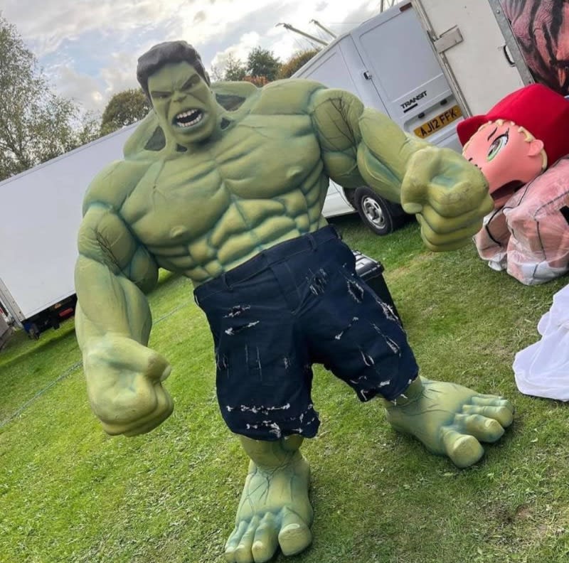 Hulk Mascot Hire - Inflatable & Mascot Hire in Bradford, Leeds, Halifax, Dewsbury, and Batley