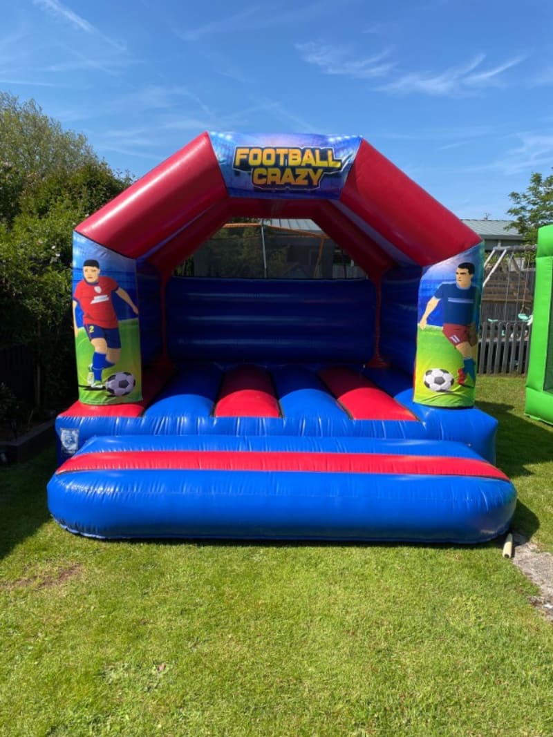 Football Themed Bouncy Castle And Football Penalty Shootout Package ...