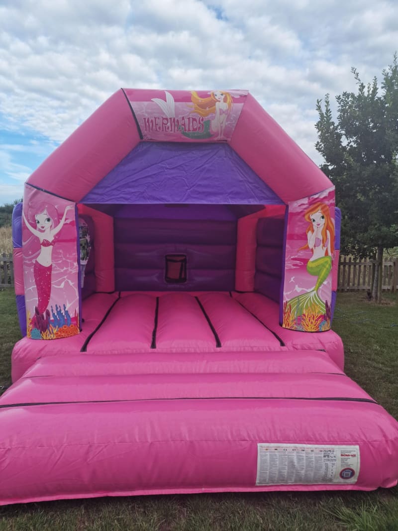 Pink Mermaids Bouncy Castle - Funday Kent