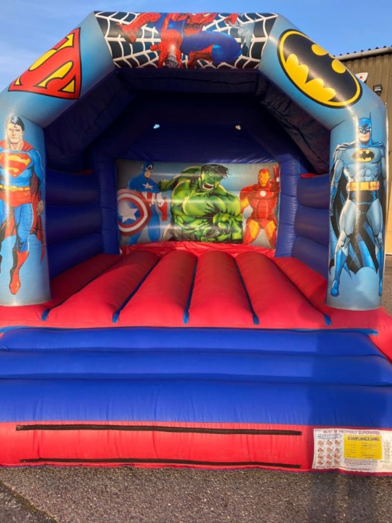 12ft X 12ft Superhero Castle - Bouncy Castle hire Ilkeston, Derbyshire